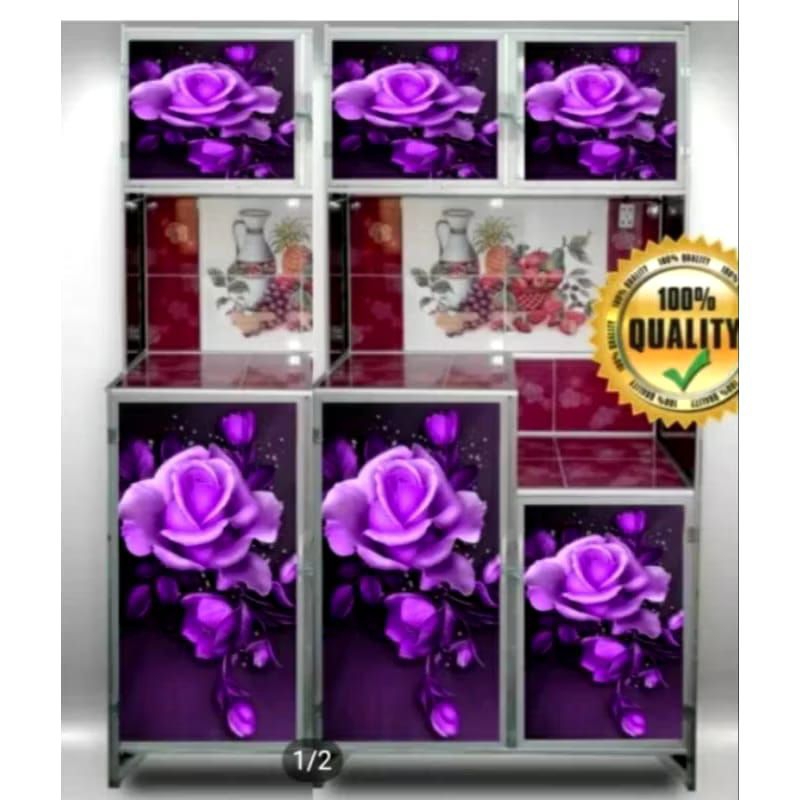 Jual wallpaper stiker rak piring untuk ukuran 6 pintu | Shopee Indonesia