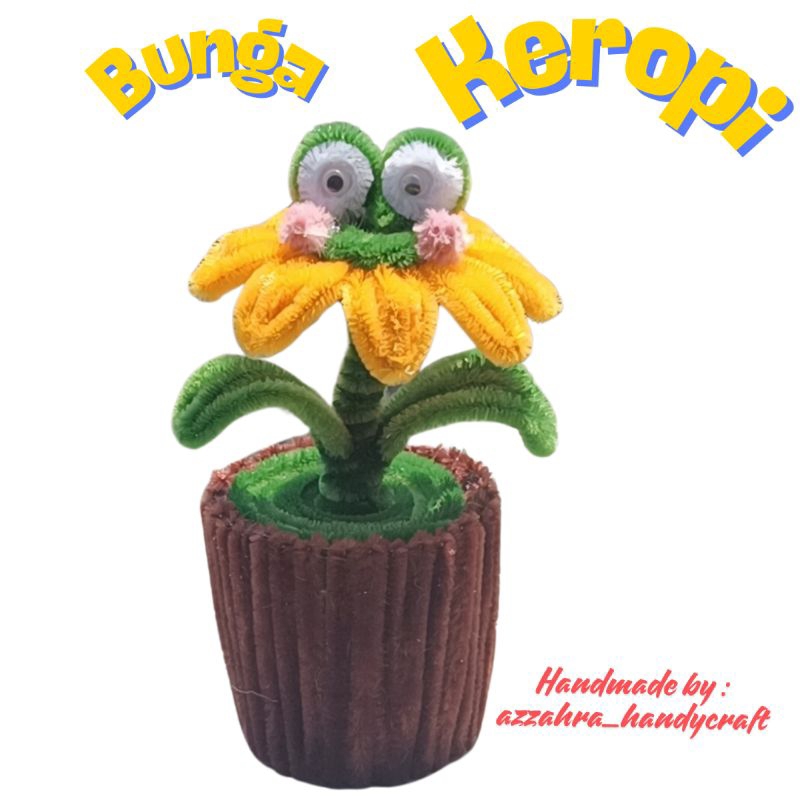 Jual BUNGA KAWAT BULU POT/PIPE CLEANER FLOWER/HIASAN MEJA (harap baca ...