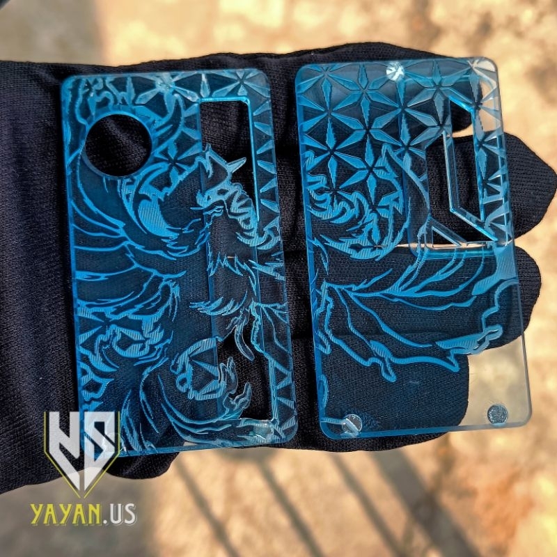 Jual Souvenir Acrylic Phoenix Panel DOT V2 Bulat Aqua Blue Clear Glossy ...
