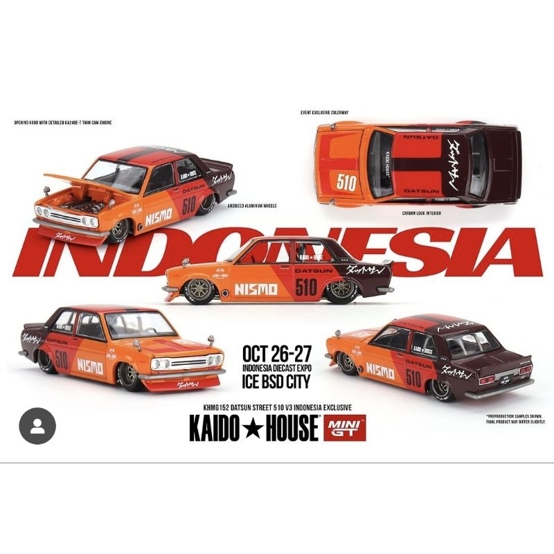 Jual MINI GT Kaido House #152 Datsun 510 Street Racing Ver.3 Orange Indonesia Diecast Expo IDE ...