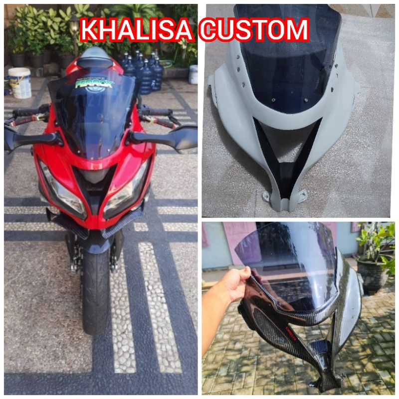 Jual Cover headlamp kawasaki ninja 250 fi 300fi custom model zx636 Air ...