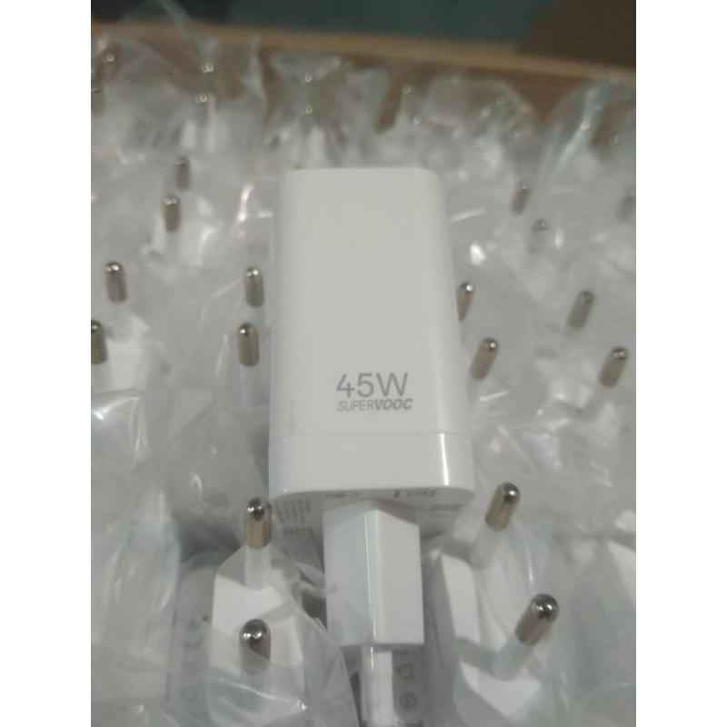 Jual ADAPTOR KEPALA CHARGER OPPO RENO 8 45W SUPER VOOC ADAPTER OPPO 45W ...