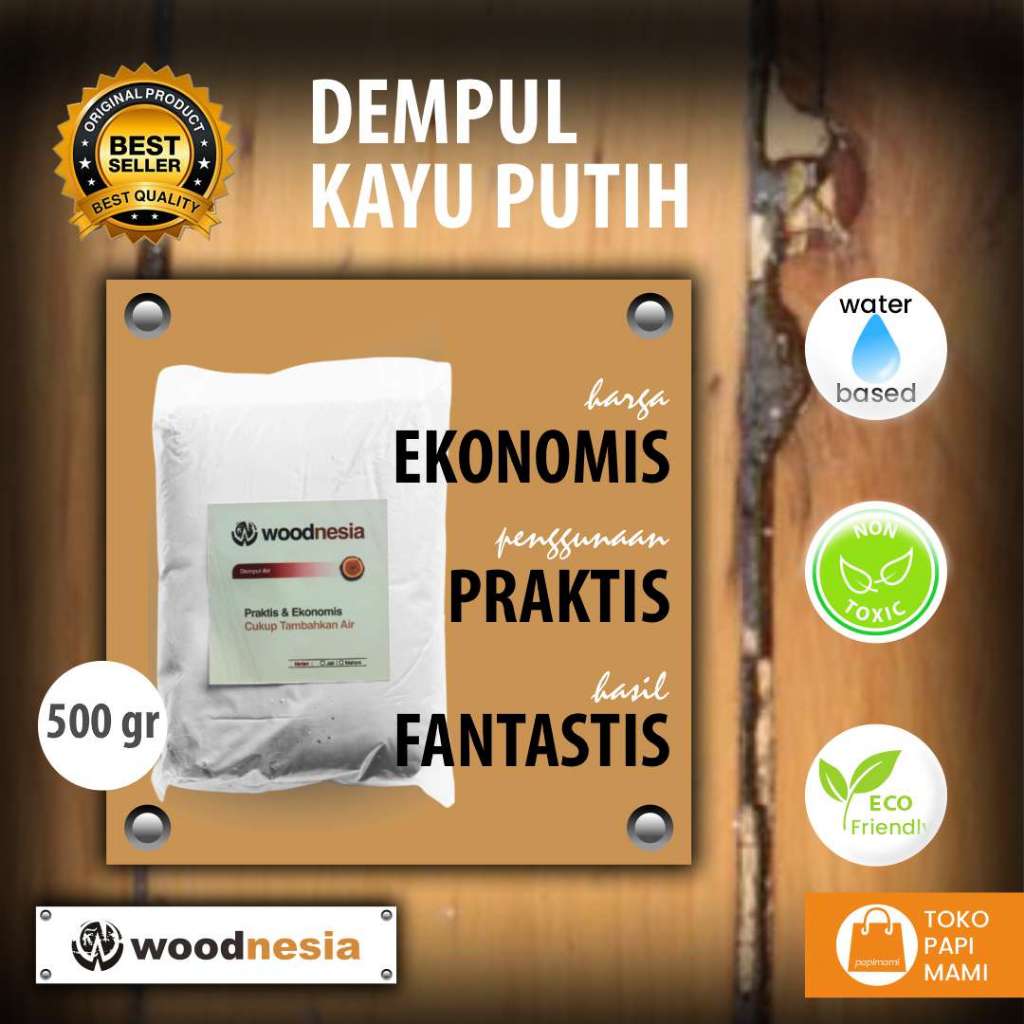 Jual Dempul 500GR KAYU PUTIH Siap Pakai Waterbased Woodfiller woodstain ...