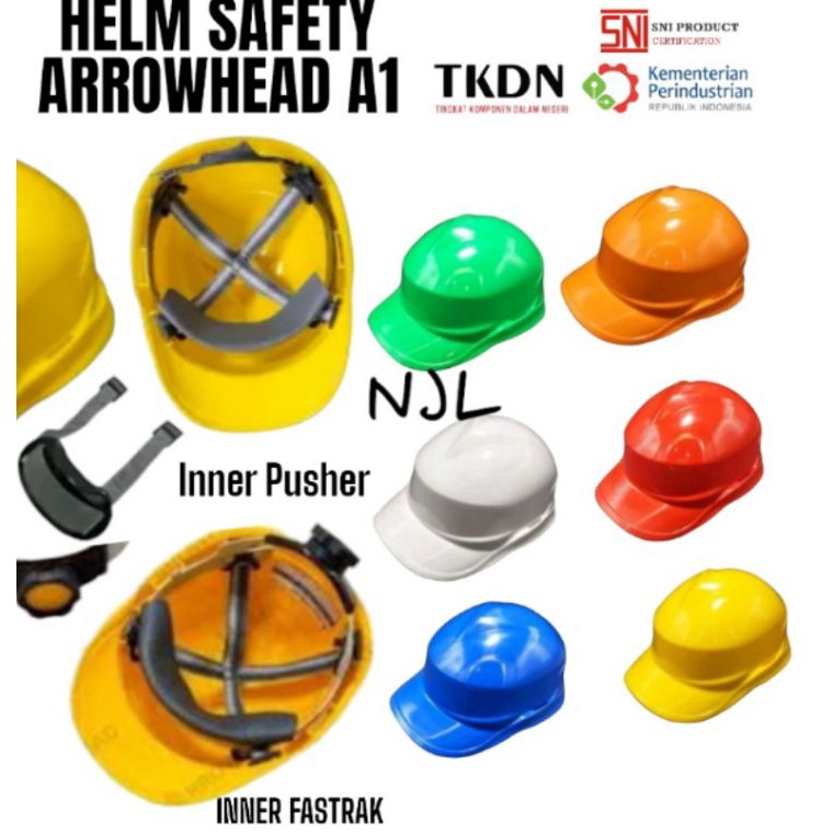 Jual RECOMENDED Helm safety ArrowHead SNI fastrac inner dan tali dagu ...
