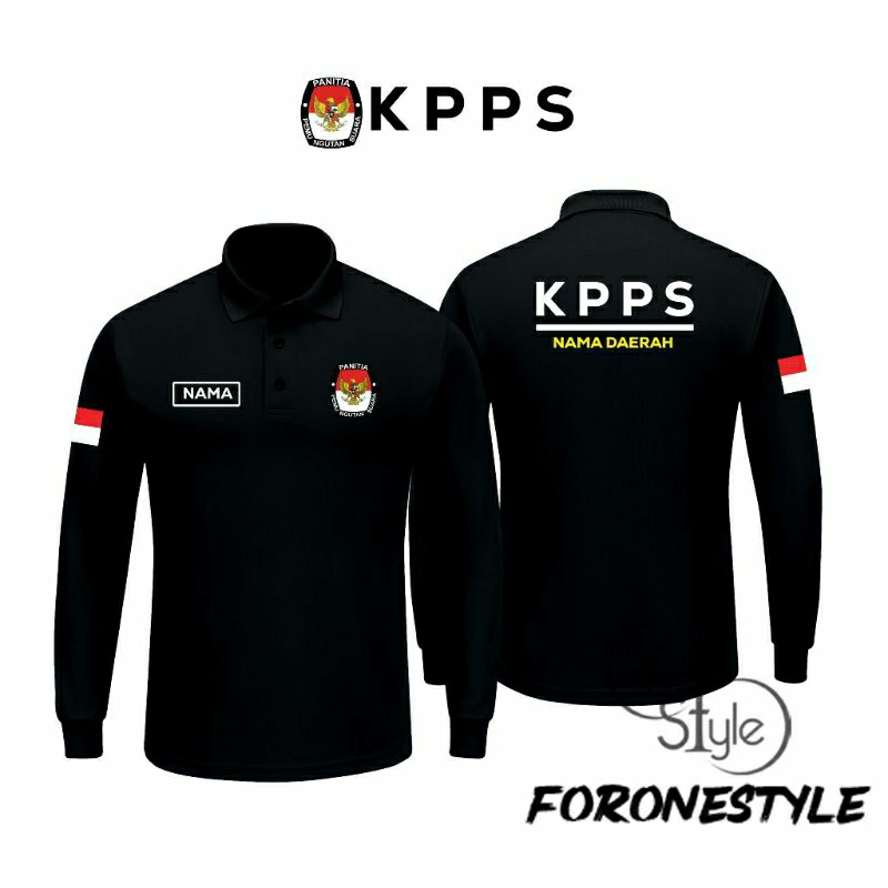 Jual BAJU KAOS POLO KPPS-PPS -PKD FREE NAMA DAERAH//MASKOT//LOGO COTTON ...