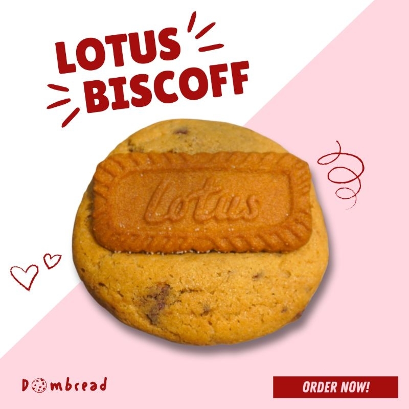 Jual Dombread Lotus Biscoff Baked Soft Cookies Lotus filling | Shopee ...