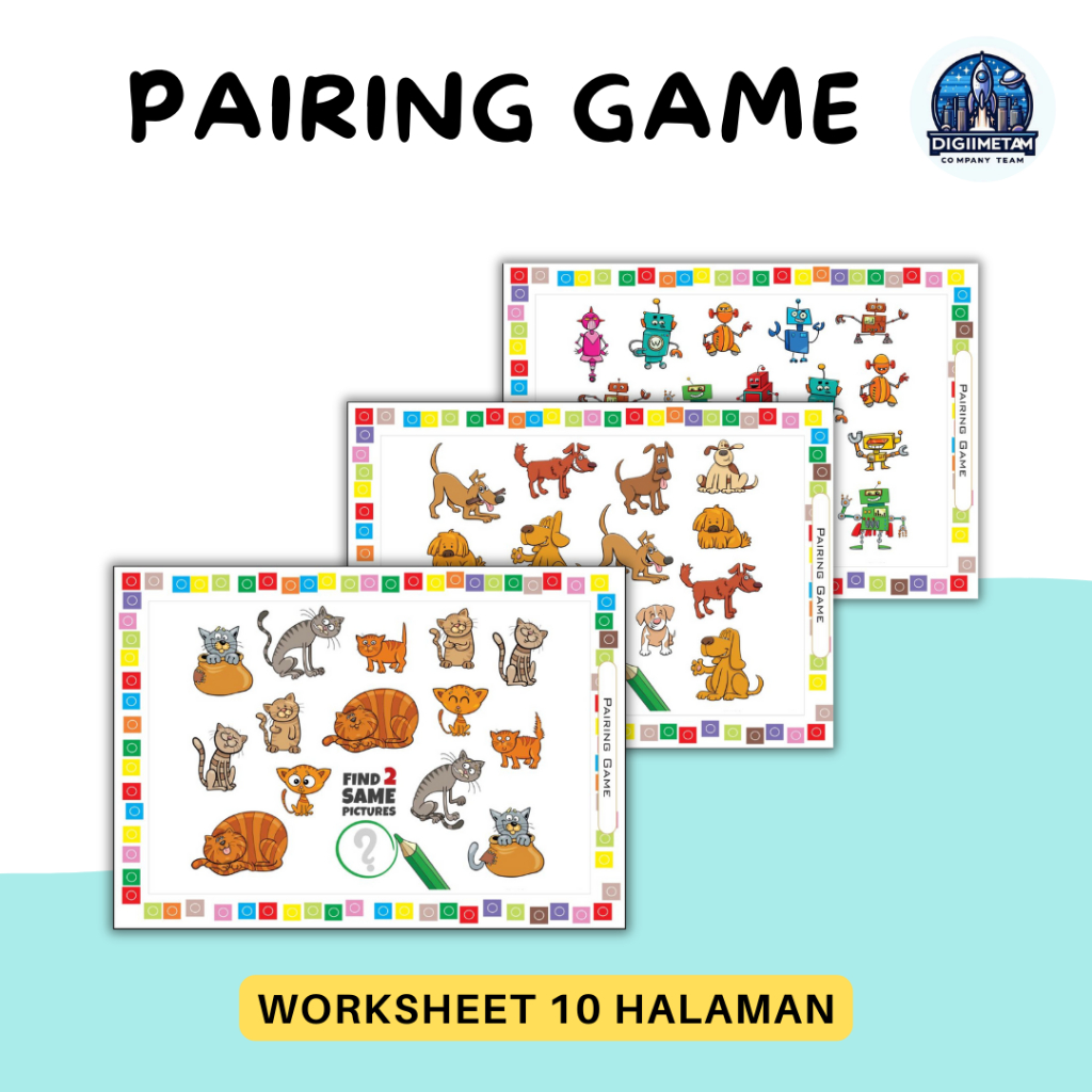 Jual Pairing game printable worksheet 20 halaman | Shopee Indonesia