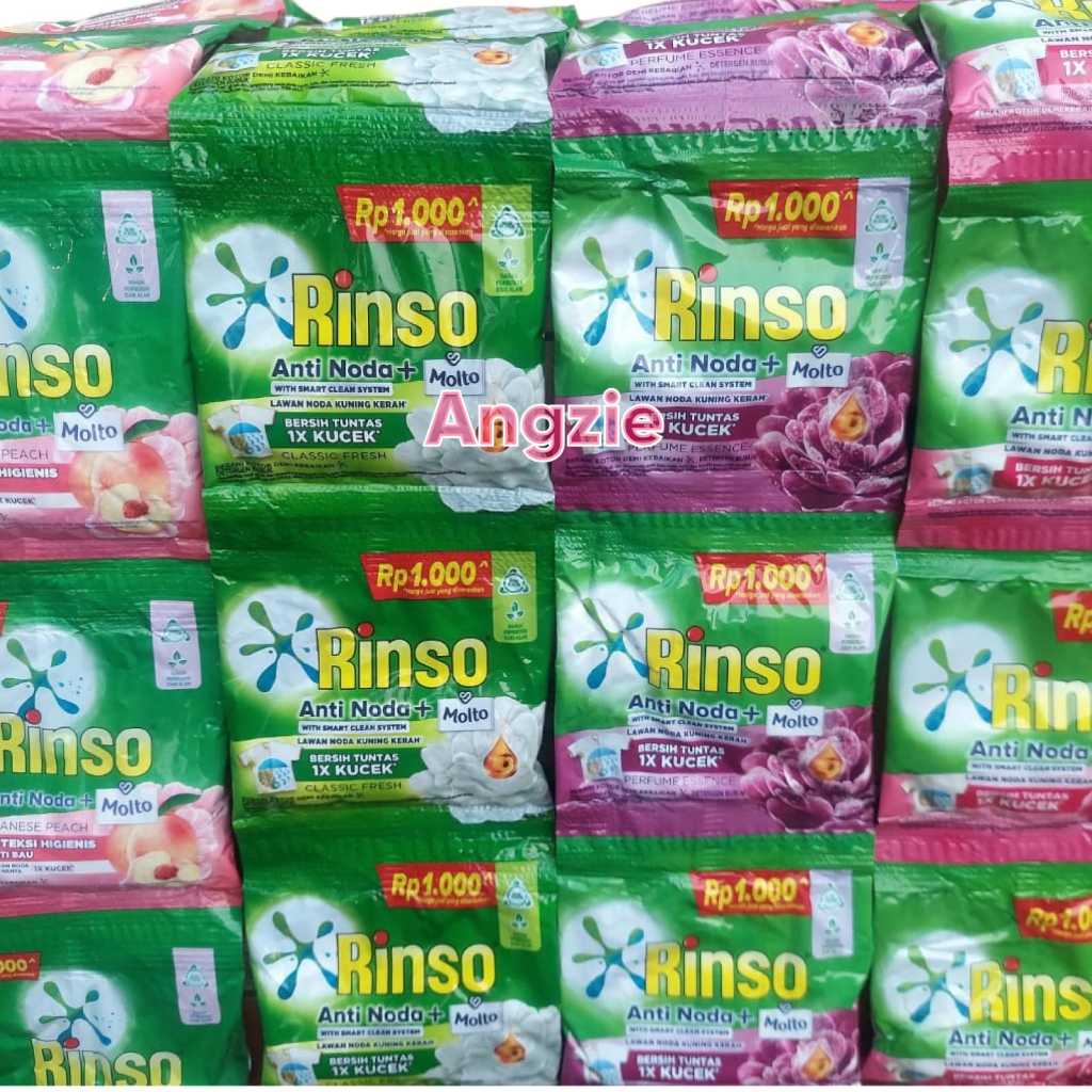 Jual Rinso Bubuk kemasan 1000 1 renceng isi 6 sachet | Shopee Indonesia