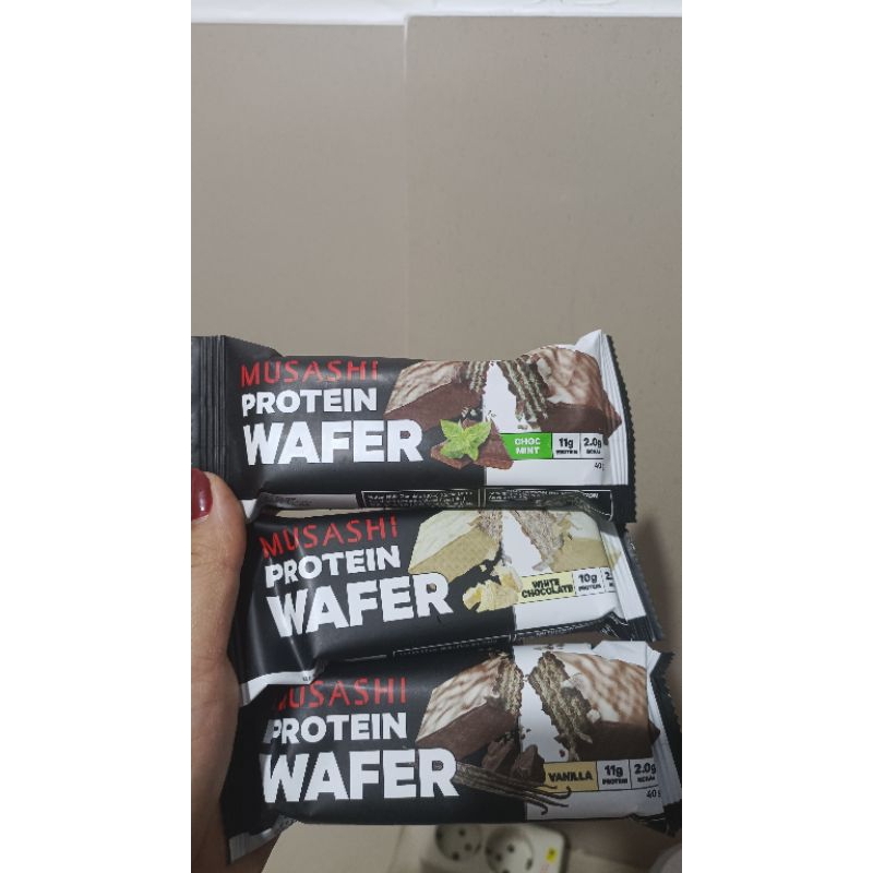 Jual MUSASHI PROTEIN Wafer Vanilla Matcha Coklat | Shopee Indonesia