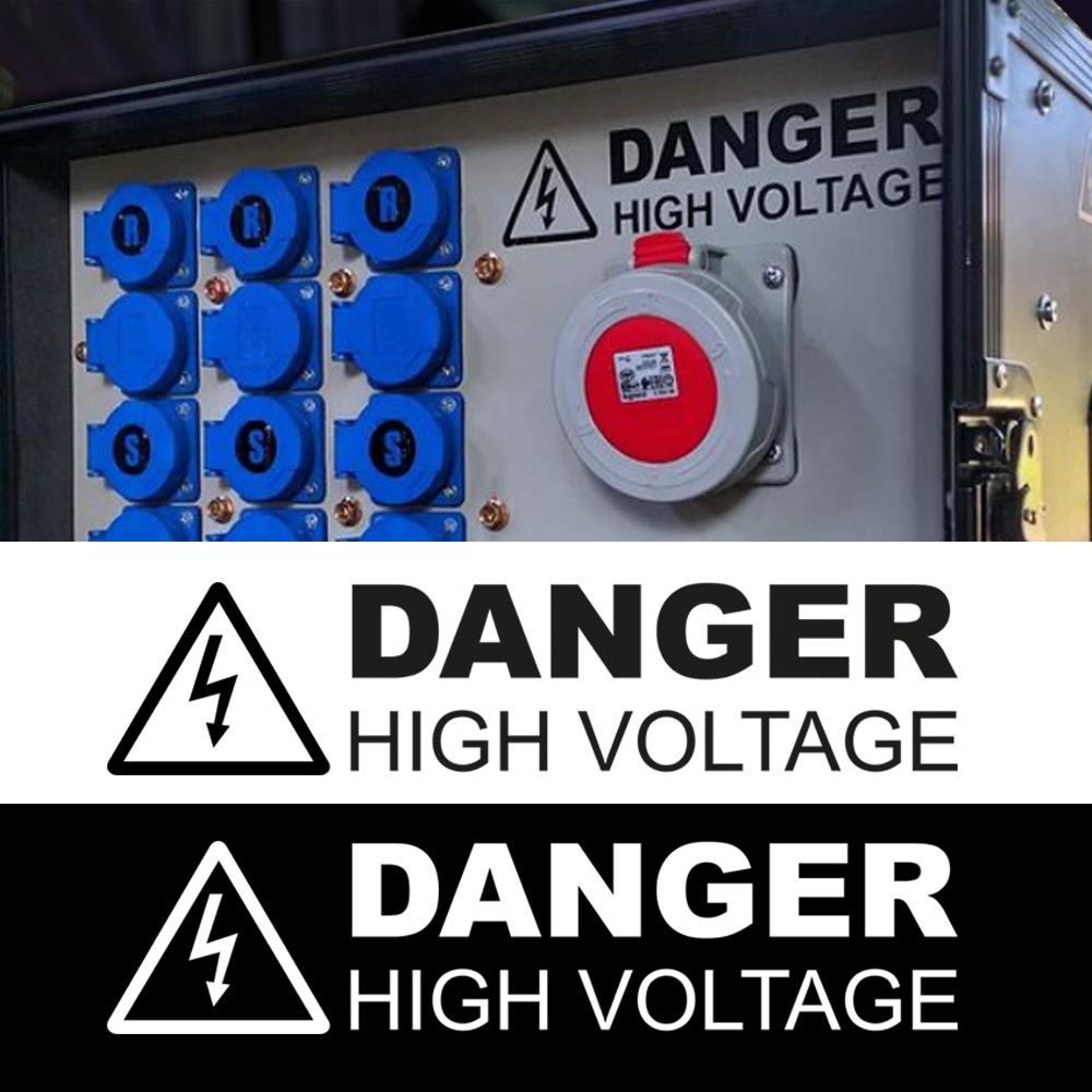 Jual cutting sticker hardcase genset danger high voltage.stiker panel ...