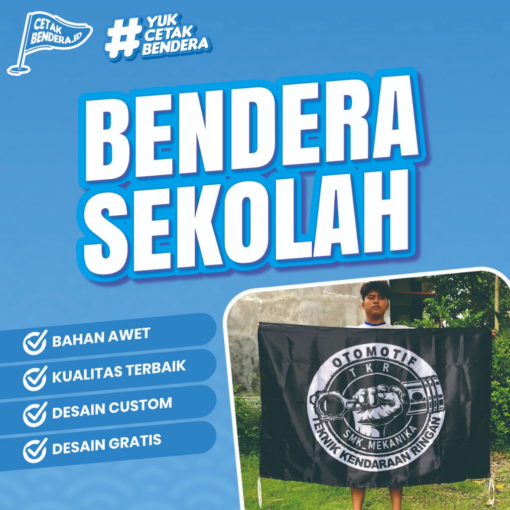 Jual PROMO BENDERA SEKOLAH BENDERA EKSTRAKURIKULER BENDERA KELAS ...