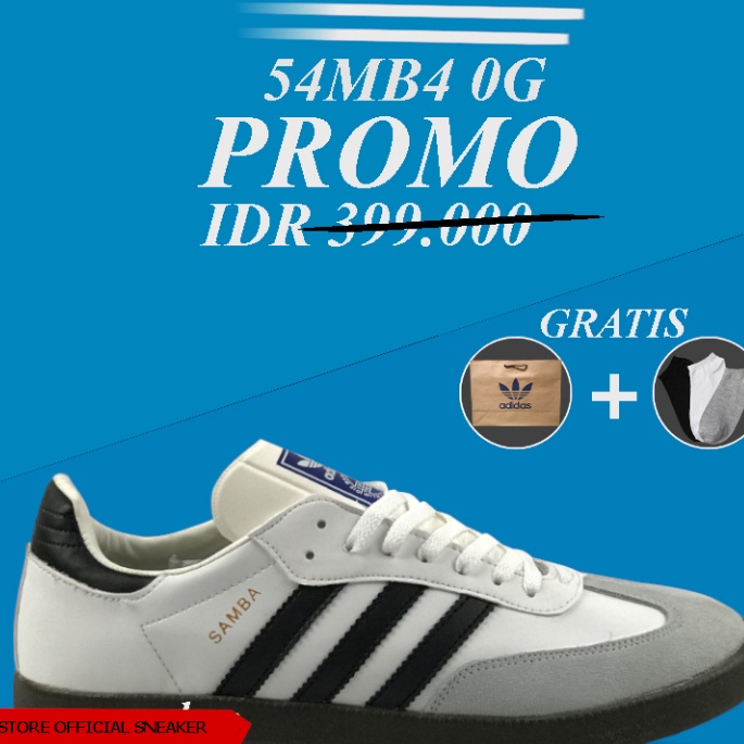 Jual Sepatu Sneakers Casual Pria Wanita Samba OG Hamburg Spezial Putih ...