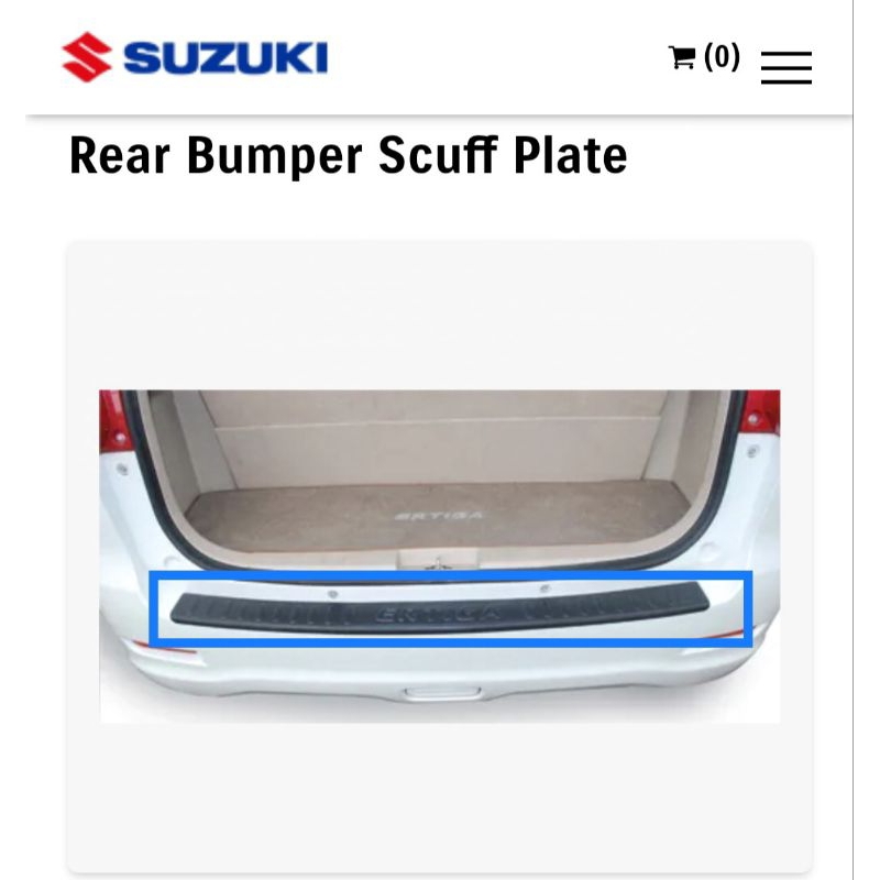 Jual REAR BUMPER SCUFF PLATE ERTIGA OLD ORIGINAL SGA | Shopee Indonesia