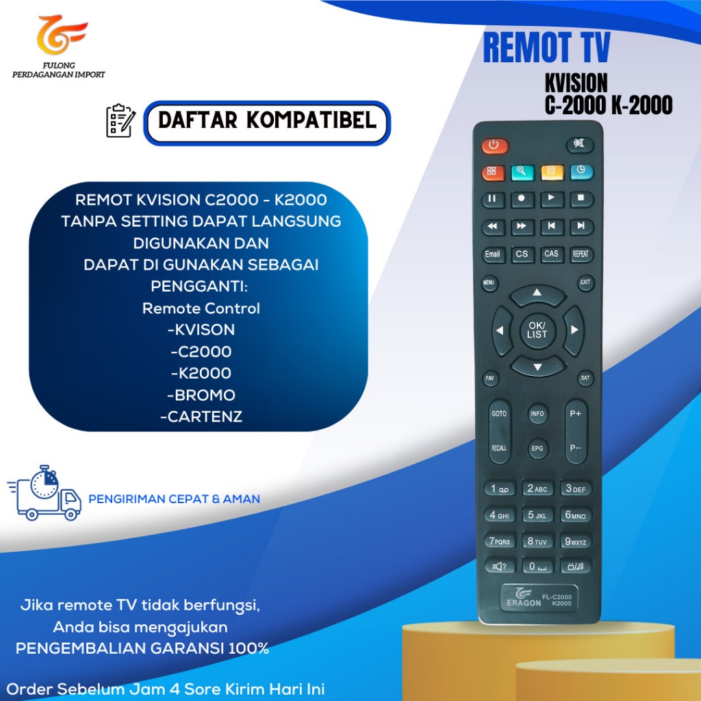 Jual Remot Remote Receiver Parabola K-Vision kvision Bromo C2000 ...