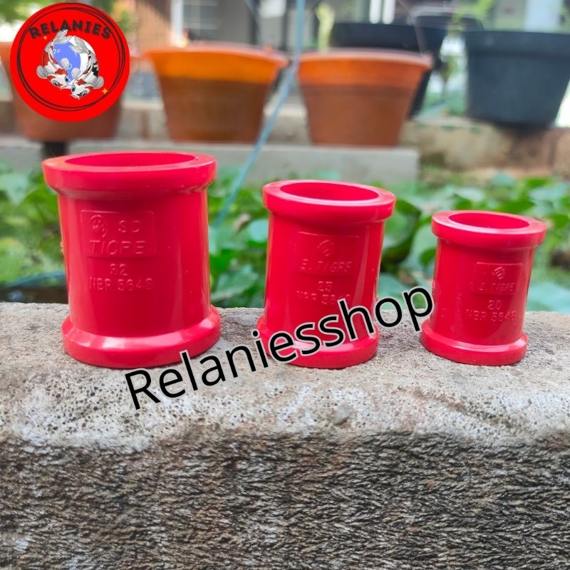 Jual sock lurus socket pipa pipe u-pvc merah sock sambungan pipa ...