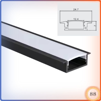 Jual LED Profile Cover Casing Housing LED Strip Rigid Aluminium 1 Meter ...