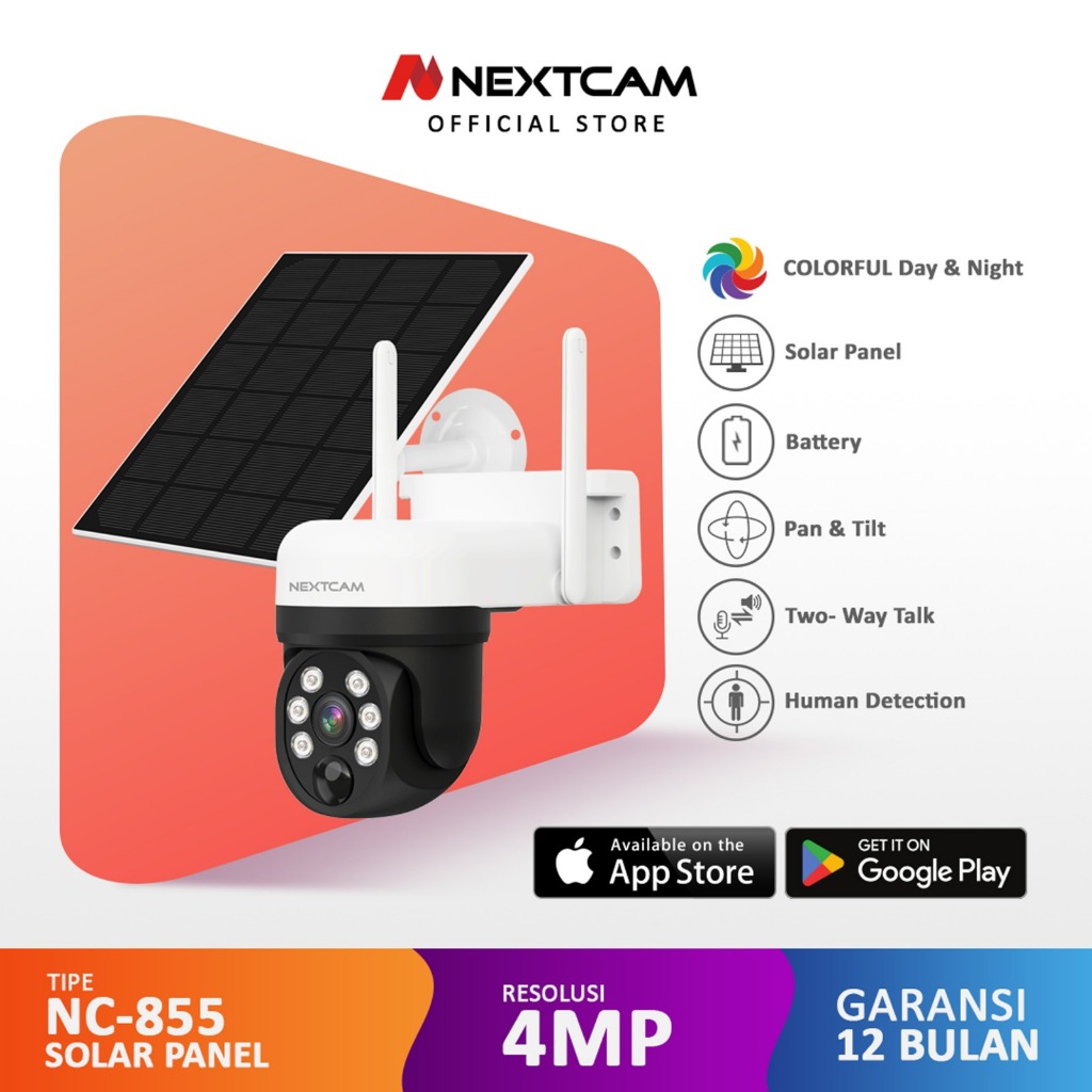 Jual NEXTCAM Kamera cctv Wireless Wifi Outdoor Tanpa listrik Solar ...