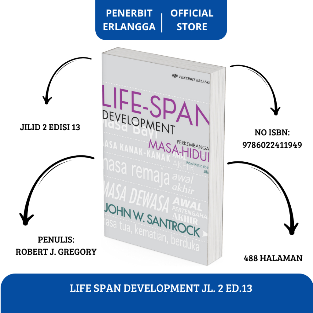 Jual [Erlangga Official] Life Span Development Edisi 13 Jilid 2 - John W. Santrock | Shopee ...