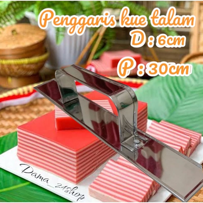 Jual Penggaris Kue Talam / Kue Lapis Pepe D6cm x P30cm | Shopee Indonesia