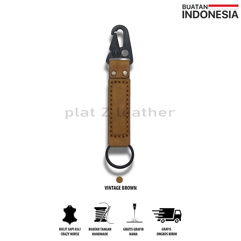 Jual Keychain leather tkch-001 gantungan kunci kulit asli crazy horse ...