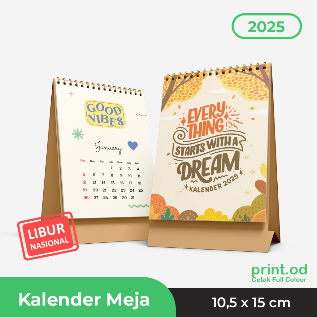 Jual Desk Calendar I Kalender Meja A6 2026 I Kalender Meja Aesthetic I ...