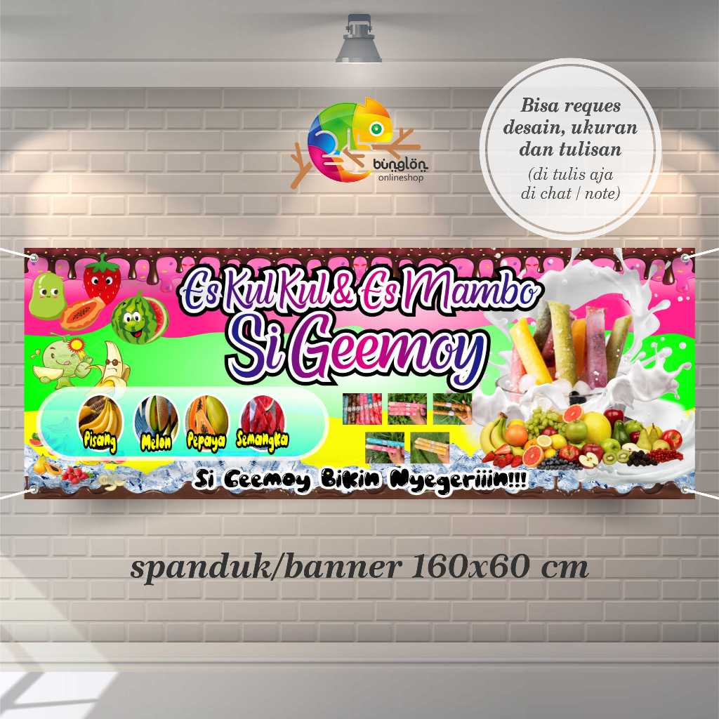 Jual Cetak Spanduk Banner Es Kul Kul Dan Es Mambo | Shopee Indonesia