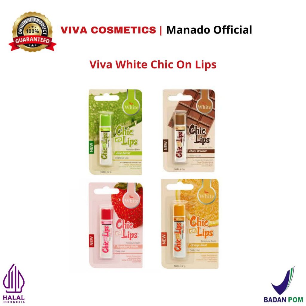 Jual VIVA WHITE MOISTURE BALM CHIC ON LIPS ORIGINAL | Shopee Indonesia