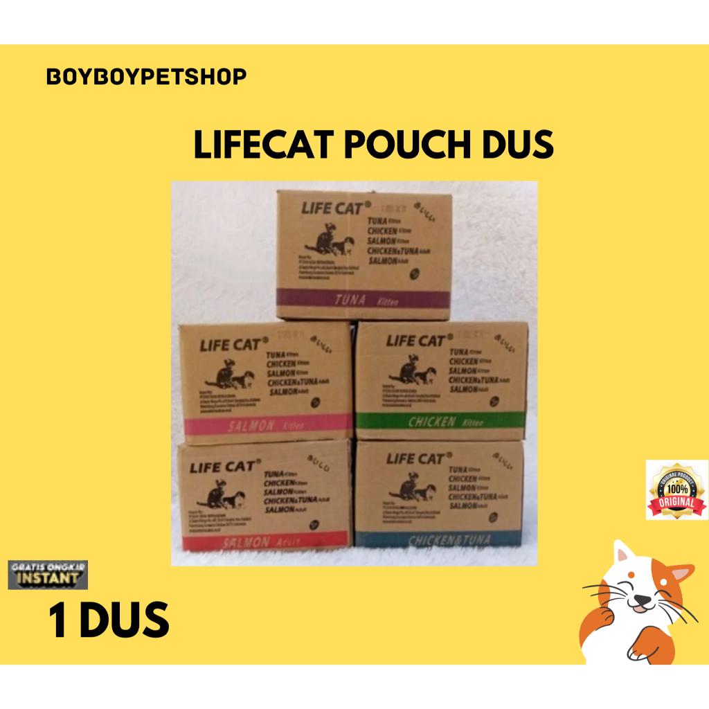 Jual DUS LIFE CAT POUCH 1 BOX 24 PCS Wet Food makanan kucing | Shopee ...