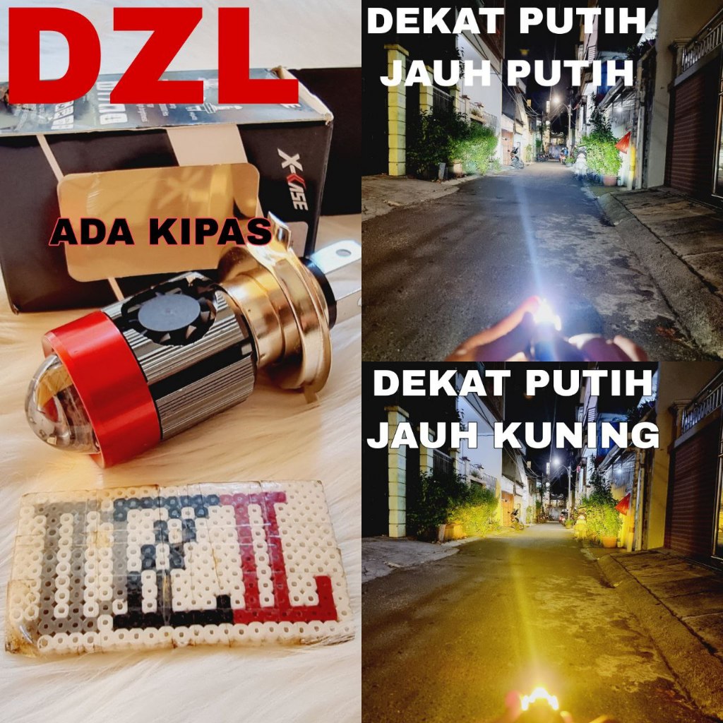 Jual Lampu utama led h4 xcase laser d2 premium ada kipas x case jauh ...
