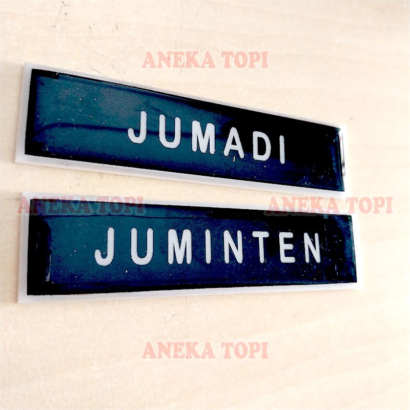 Jual Name Tag Custom Lapis Fiber Papan Nama Hitam Putih Fiber - Aneka ...