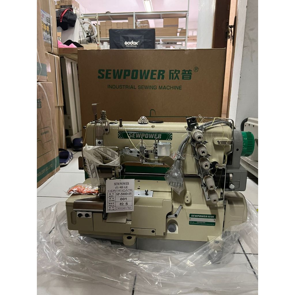 Jual MESIN OVERDECK PASANG KARET SERVO SEWPOWER SP-500D-05 | Shopee Indonesia