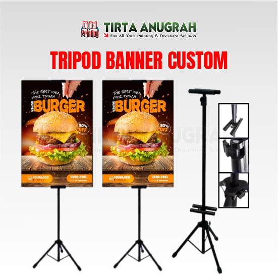 Jual PAKET TRIPOD BANNER CUSTOM / TRIPOD STAND BANNER FOAMBOARD ...