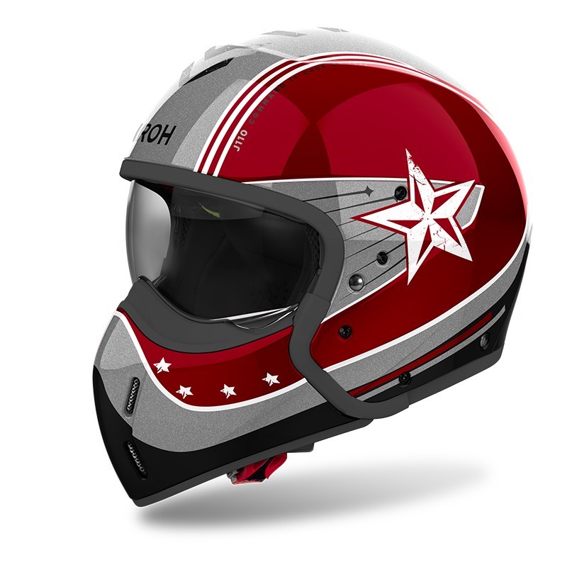 Jual Helm Airoh J110 COMMAND BURGUNDY GLOSS Modular | Shopee Indonesia