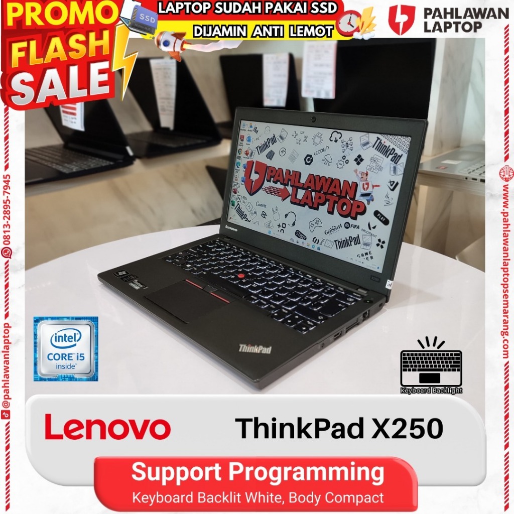 Jual Laptop LENOVO ThinkPad X250 Core i5 gen 5 RAM 8GB SD 256GB Body ...