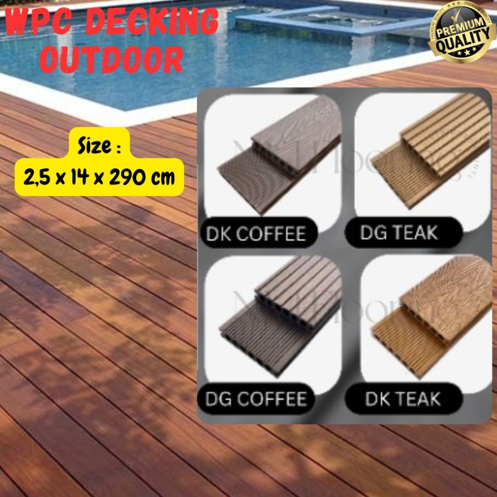 Jual Decking Lantai WPC Motif Kayu / Deck Floor Outdoor Pool Eksterior ...