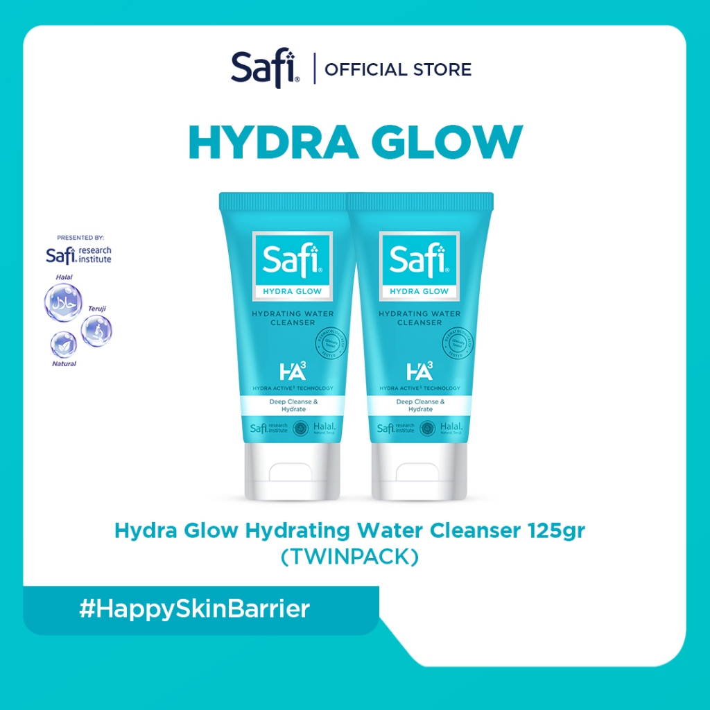 Jual Safi Hydra Glow Hydrating Water Cleanser 125gr - TWINPACK | Shopee ...