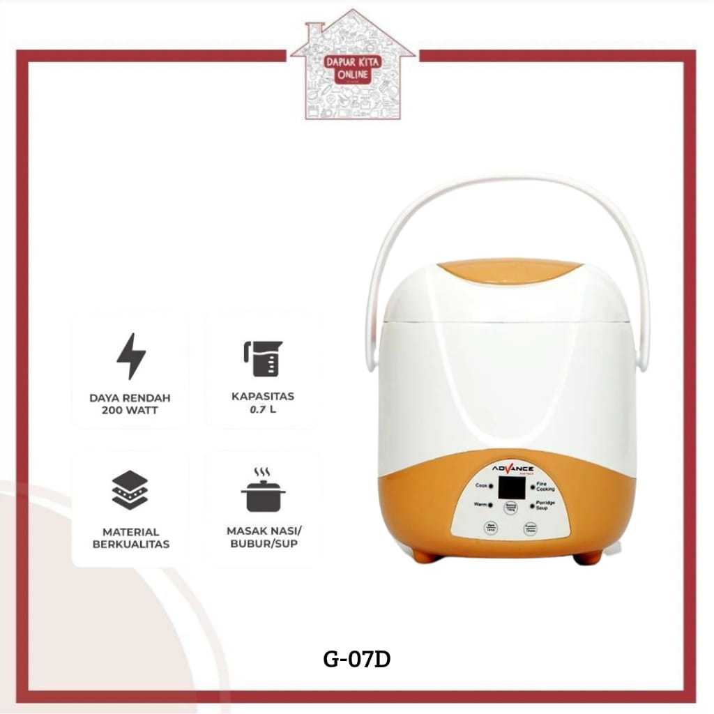Jual Advance Mini Rice Cooker / G-07D / Advance G-07D Rice Cooker 0.7 ...
