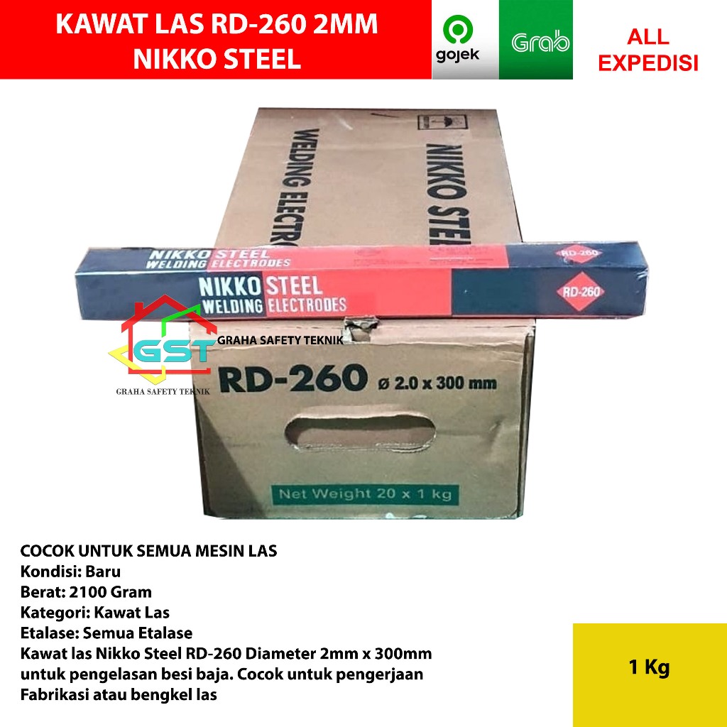 Jual kawat las rd260 2mm NIKKO STEEL/welding electrode 2mm | Shopee ...
