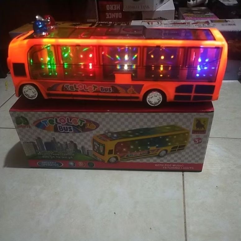 Jual Mainan bus telolet Basuri jalan dan nyala | Shopee Indonesia
