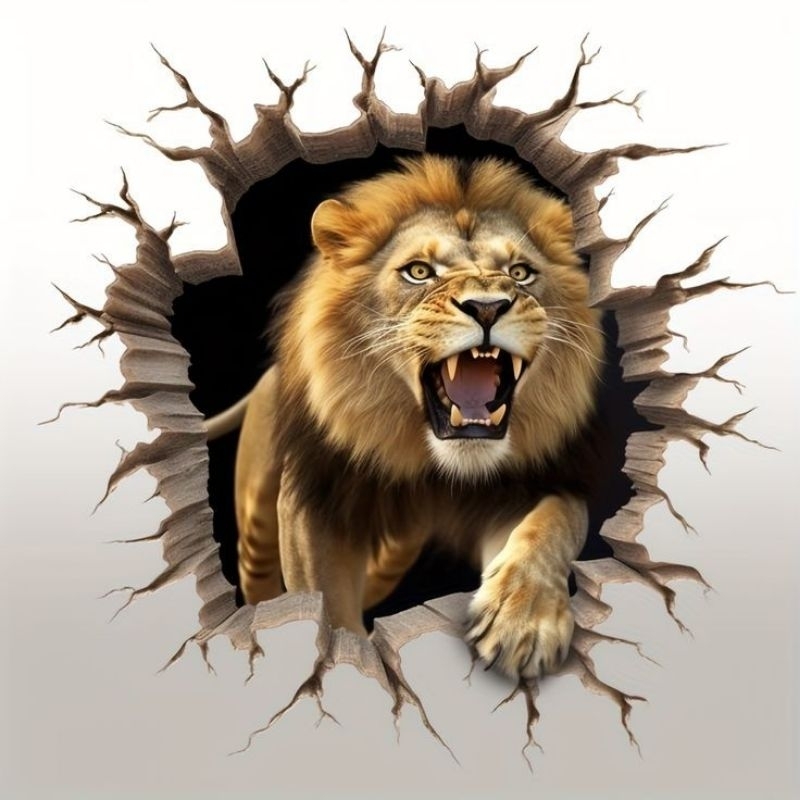 Jual stiker gambar singa size 15x20 cm print cut | Shopee Indonesia