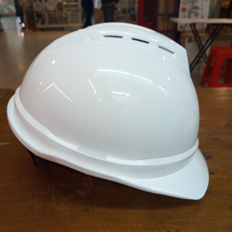 Jual Helm Safety MSA Vented Putih Fastrack / Helm MSA SNI Ventilasi ...