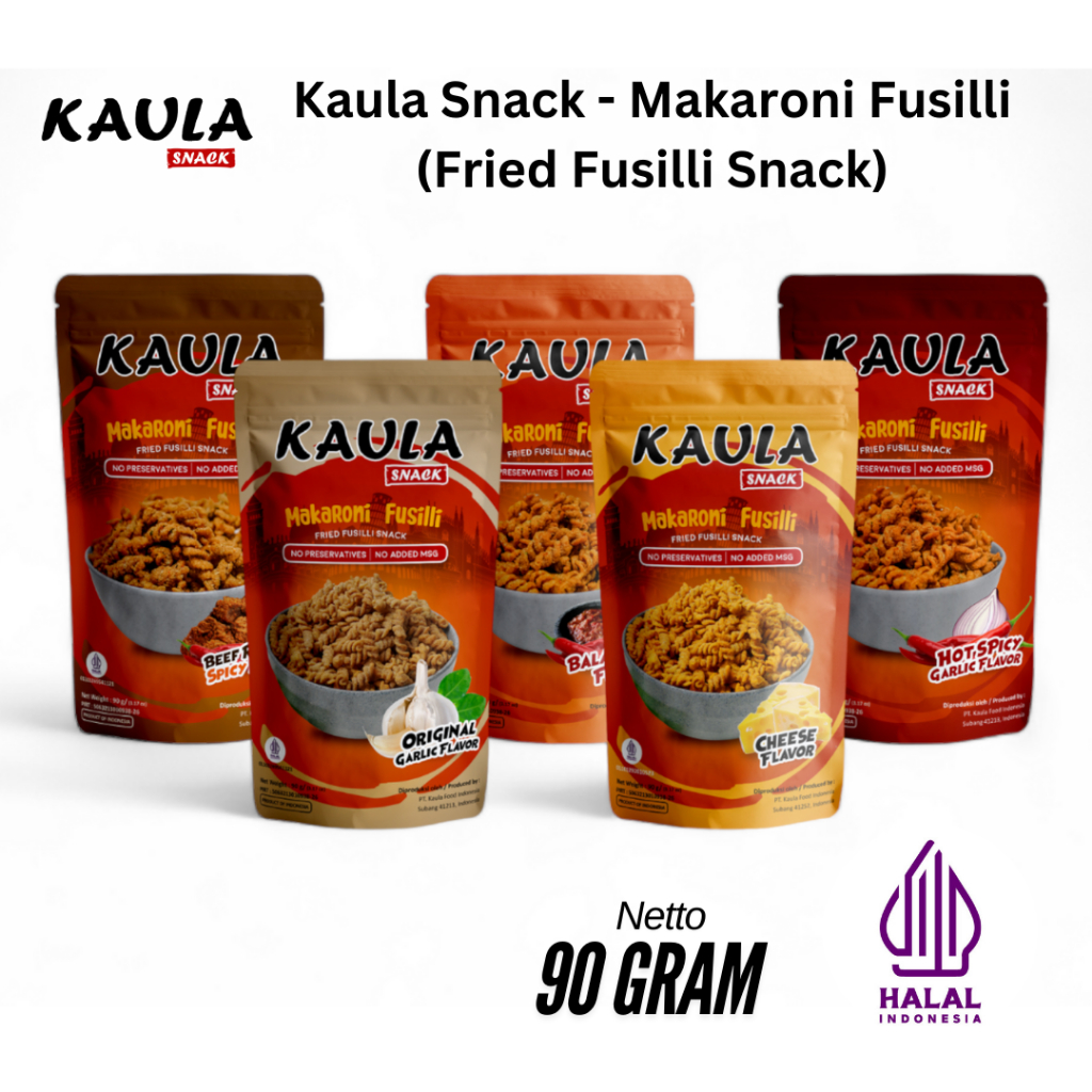 Jual Kaula Snack Makaroni Fusilli, 90 gram | Shopee Indonesia