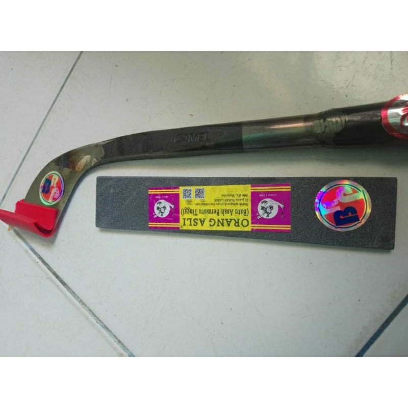 Jual pisau sadap karet camel + batu asah cap orang asli malaysia ...