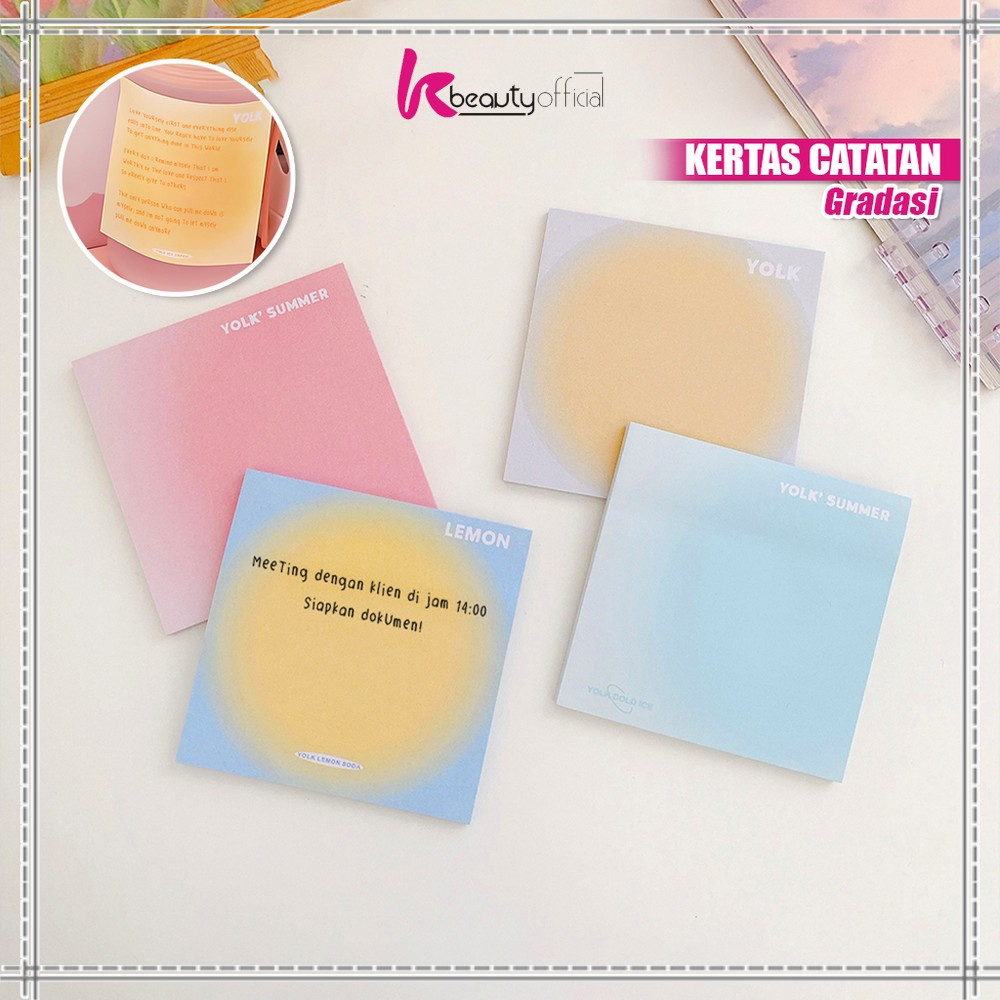 Jual KB-A102 Sticky Notes Gradasi Polos Isi 50 Lembar Alat Tulis Kantor ...