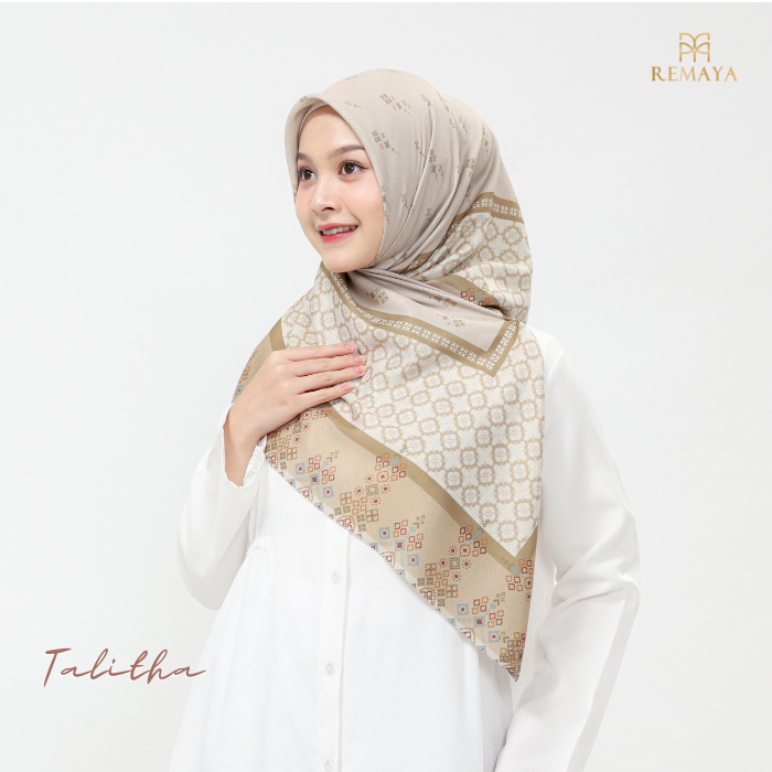 Jual Remaya Talitha Scarf Hijab Kerudung Segi Empat Motif Elegan ...