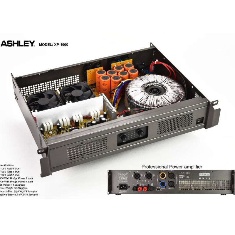 Jual Power Ashley XP 1000 Original Amplifier CLASS H ASHLEY XP1000 ...