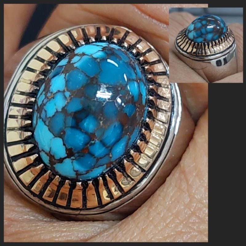 Jual MESIR CEPLOK KURO!! Pirus Mesir Gradasi Biru Royal Tosca Urat ...