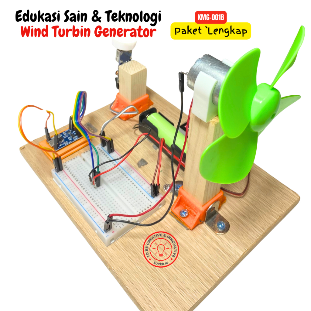 Jual Kit DIY Mini PLTB Wind Turbine Generator / pembangkit listrik ...
