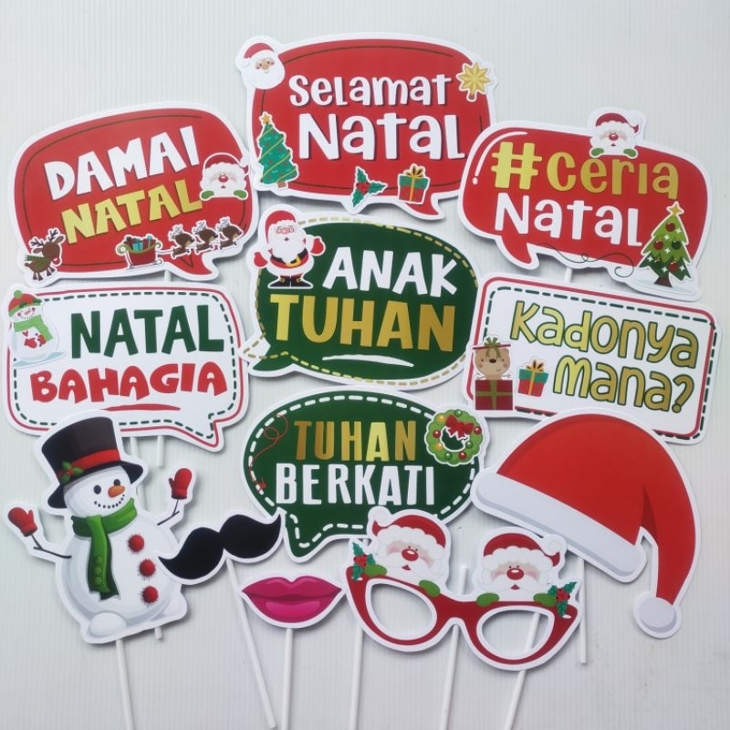 Jual PHOTOBOOTH NATAL PHOTO PROPS CHRISTMAS TAHUN BARU PROPERTI ...