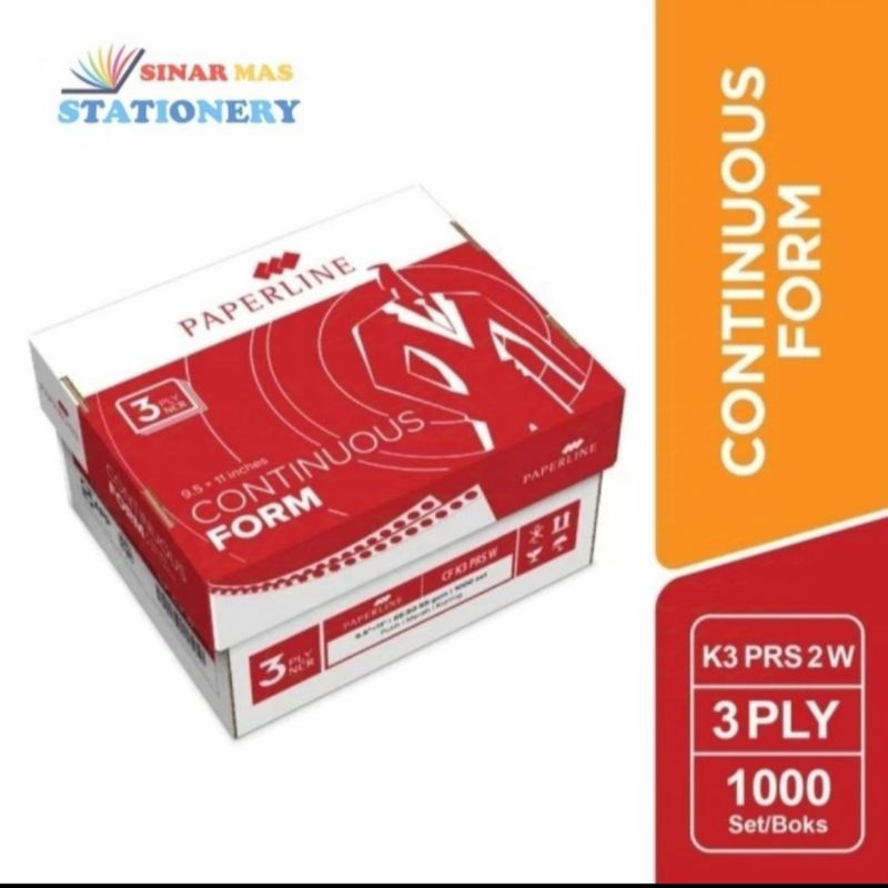 Jual Continuous Form K3 PRS Warna Paperline / Kertas Continous Form K3 ...